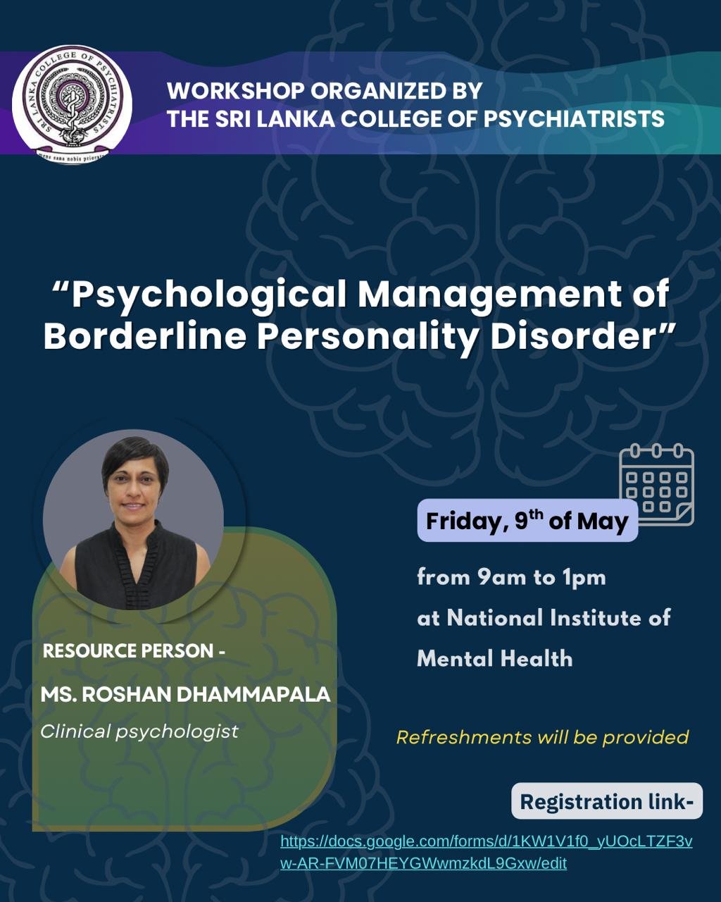 Psychological Management of Borderline Personality Disorder - Workshop ...